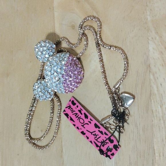 Betsey Johnson | Jewelry | Betsey Johnson Mickey Necklacebroach Pink ...